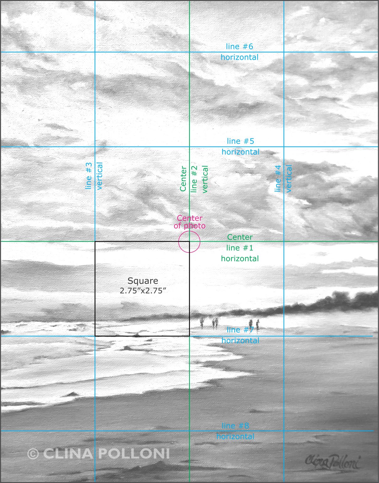 Seascape Clouds on an Ocean Sunset - Clina Polloni Art